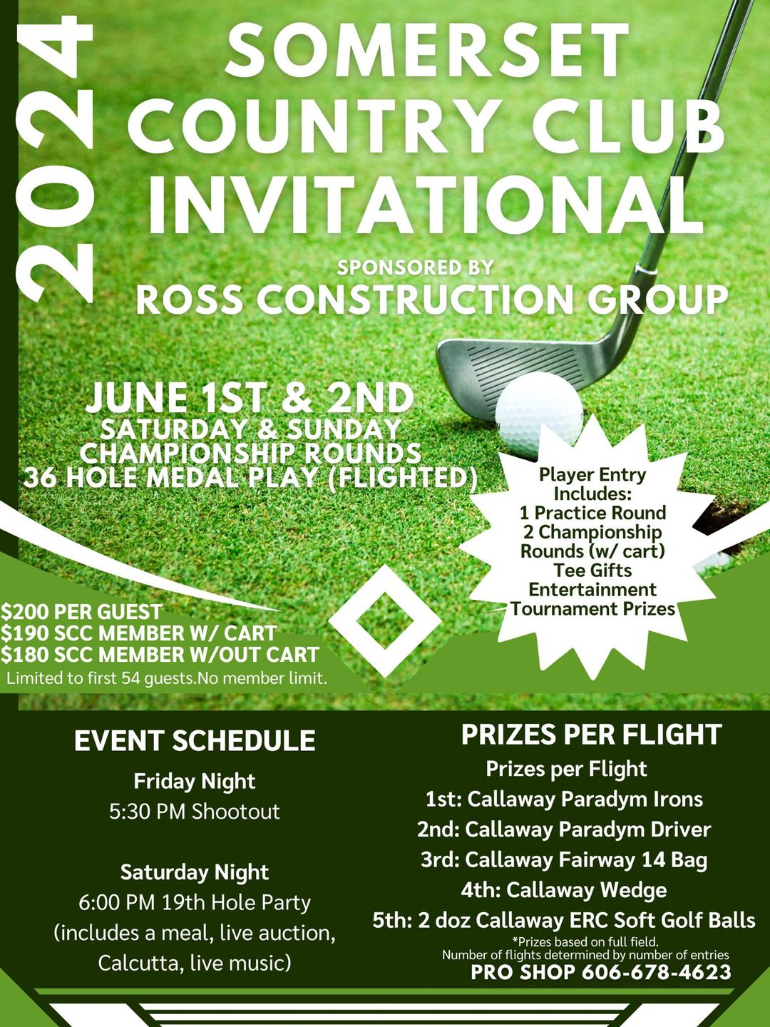 SCC Tournament Schedule | Somerset Country Club